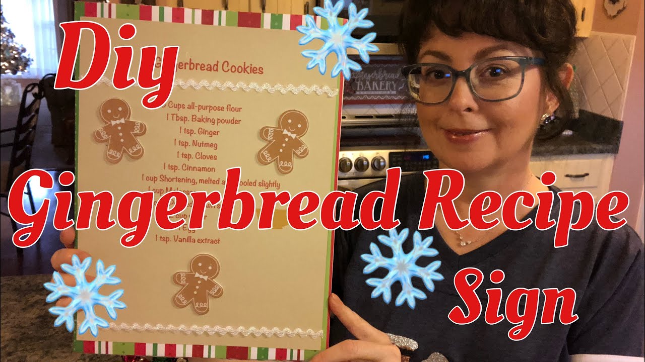 DIY Gingerbread Recipe Sign For My Kitchen 2019 - YouTube