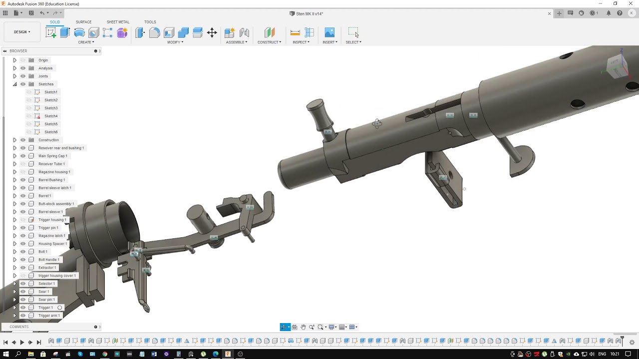 Sten mk.II. Trigger - YouTube