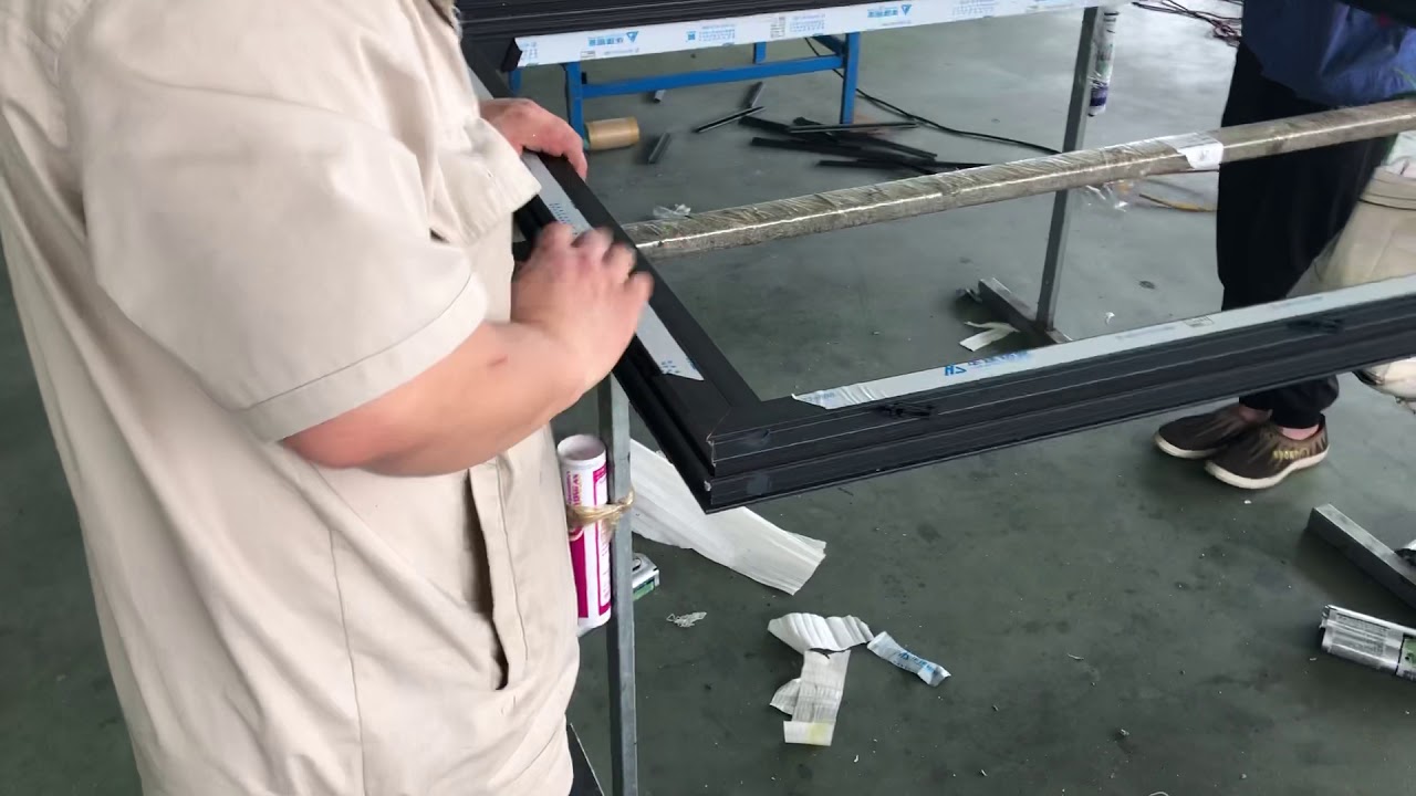 Aluminum Window Installation With Glazing Bead - YouTube
