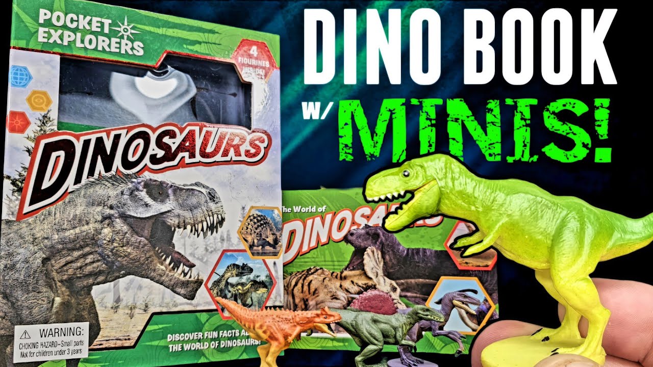 MINI DINOSAURS! Dinosaur book with minis from Ollies!!! - YouTube