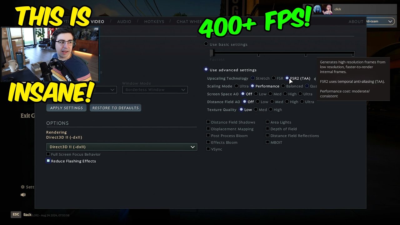Shroud Shows The Best Deadlock Settings For Max FPS! | Deadlock #2 ...