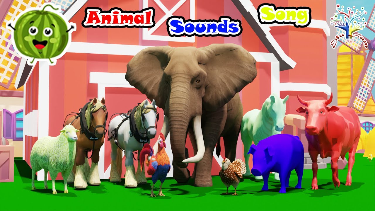 Animals Sounds Song AO 🐷🐷 Oink Oink! 🐄🐄 Moo Moo | EduFam Nursery Rhymes ...