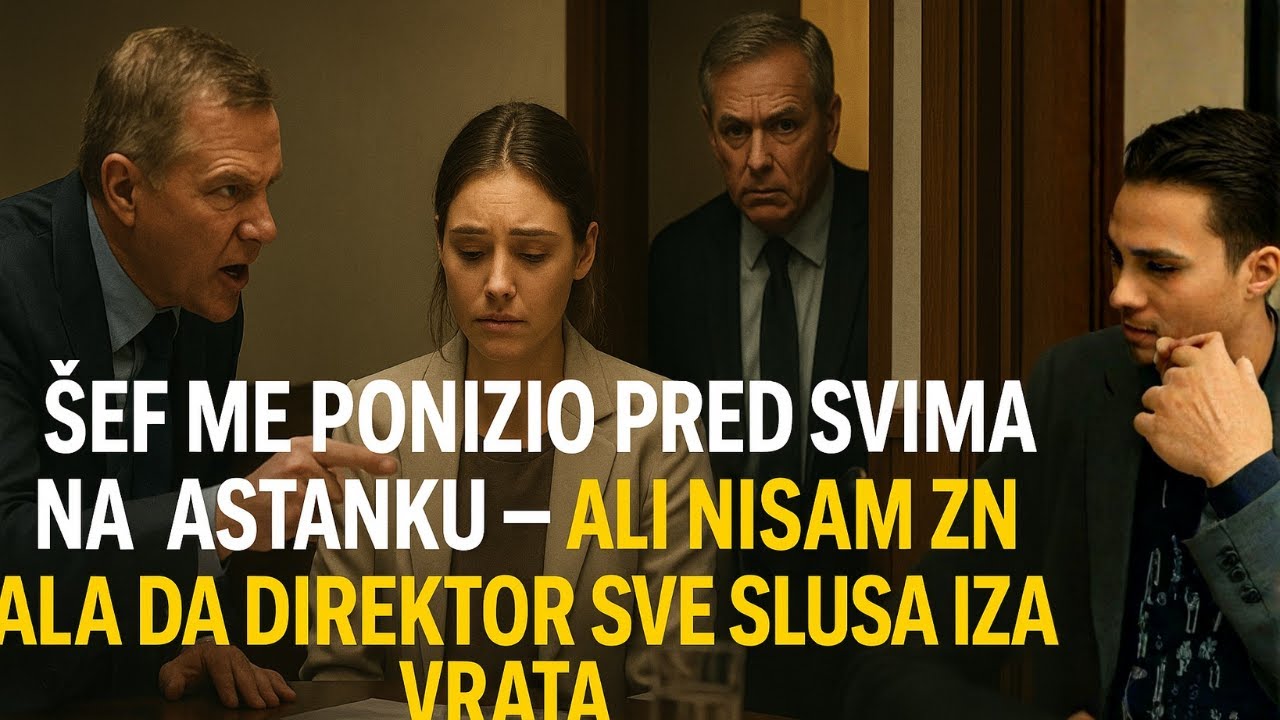 Šef me ponizio pred svima na sastanku — ali nisam znala da direktor sve ...