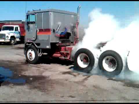 Precision mechanics semi burnout - YouTube