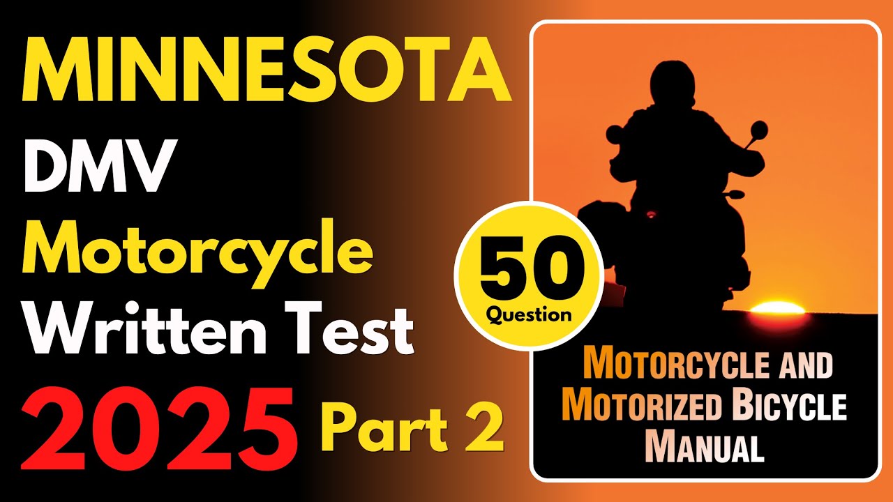 Minnesota Motorcycle Written Practice Test | Part 2 | DMV Motorcycle ...