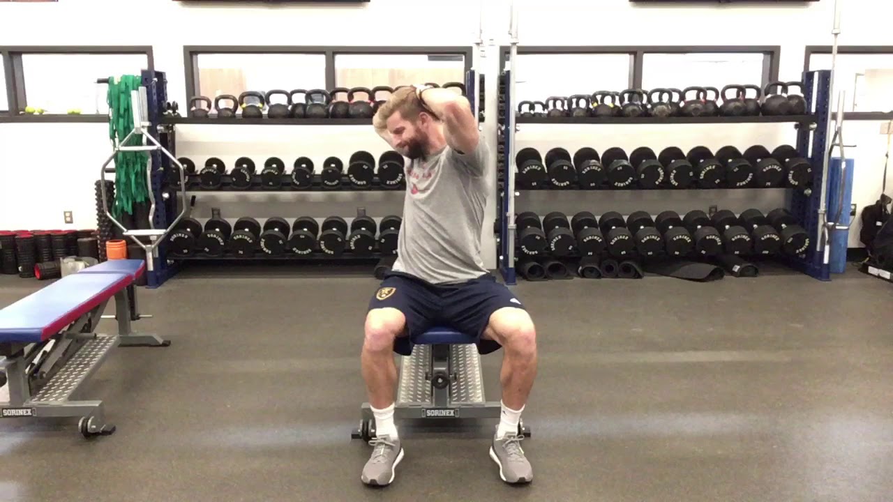 Seated T-Spine Rotation - YouTube