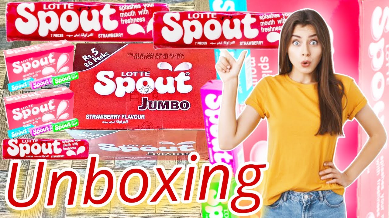 Spout Unboxing | Lotte Spout Jumbo Strawberry Flavour | Sajidali ...