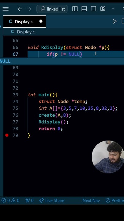 Recursive Approach Of Display A Linked List Dsa Coding C Clanguage Programming Youtube