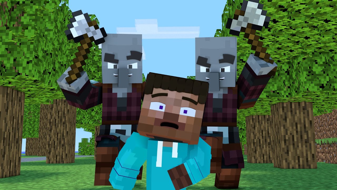 Baby Steve Saves His Friend. #minecraftanimation @ST-Mine - YouTube