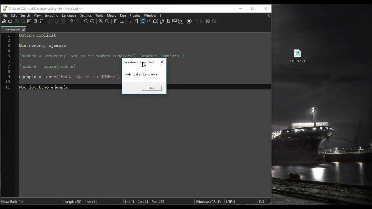 6.5 Funciones ucase() y lcase() para manipular variables de tipo string en VBScript - YouTube