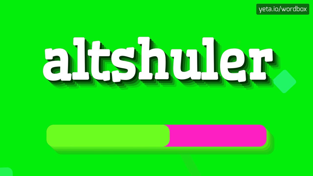 ALTSHULER - HOW TO PRONOUNCE IT!? - YouTube
