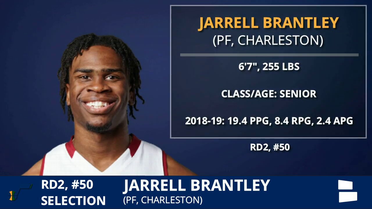 Jarrell Brantley Selected By Utah Jazz With Pick #50 In 2nd Round of ...