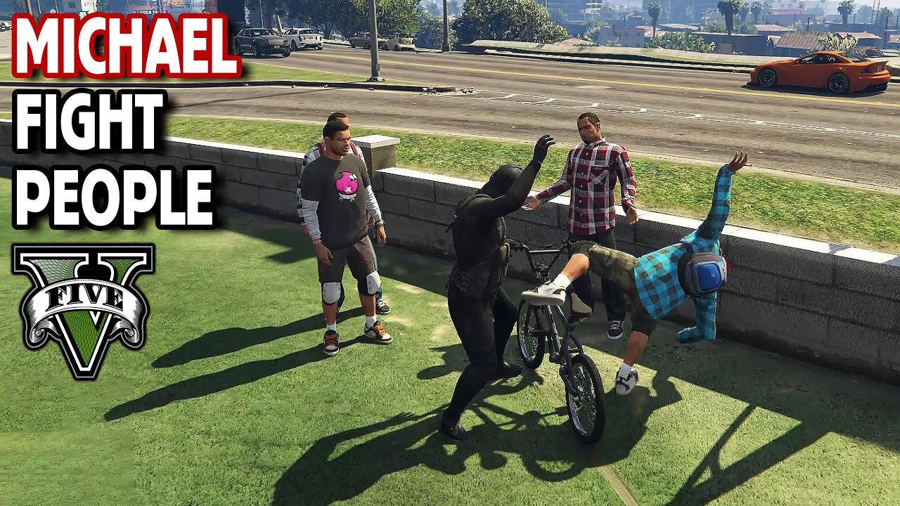 Michael Beef and Fight People - GTA V - YouTube