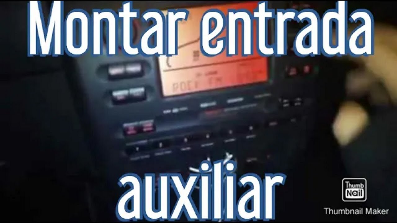 Como instalar entrada auxiliar en coche - YouTube
