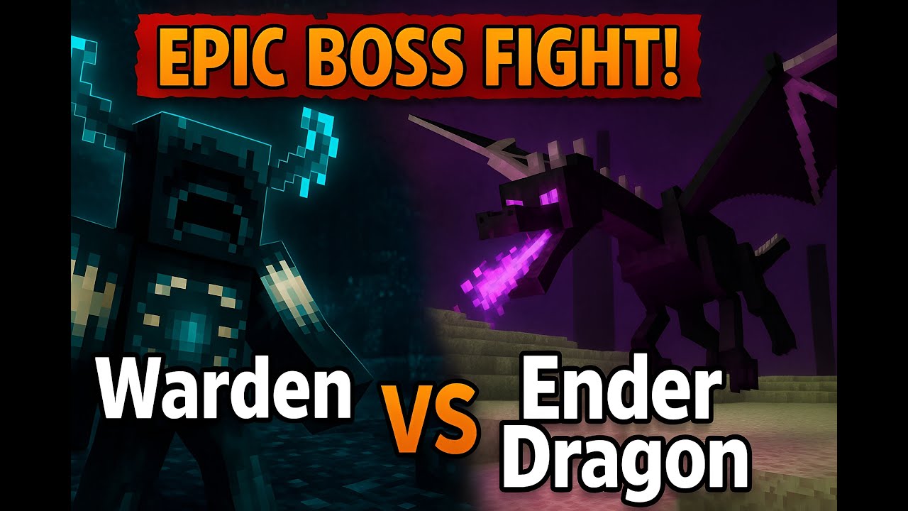 Warden vs Ender Dragon | Ultimate Minecraft Boss Battle! - YouTube