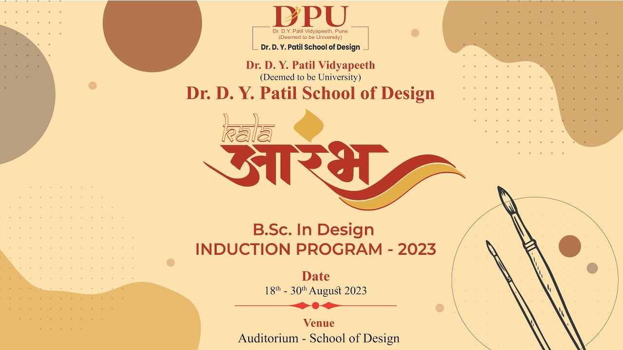 Dr. D. Y. Patil School of Design , F. Y. B.Sc In Design Induction ...