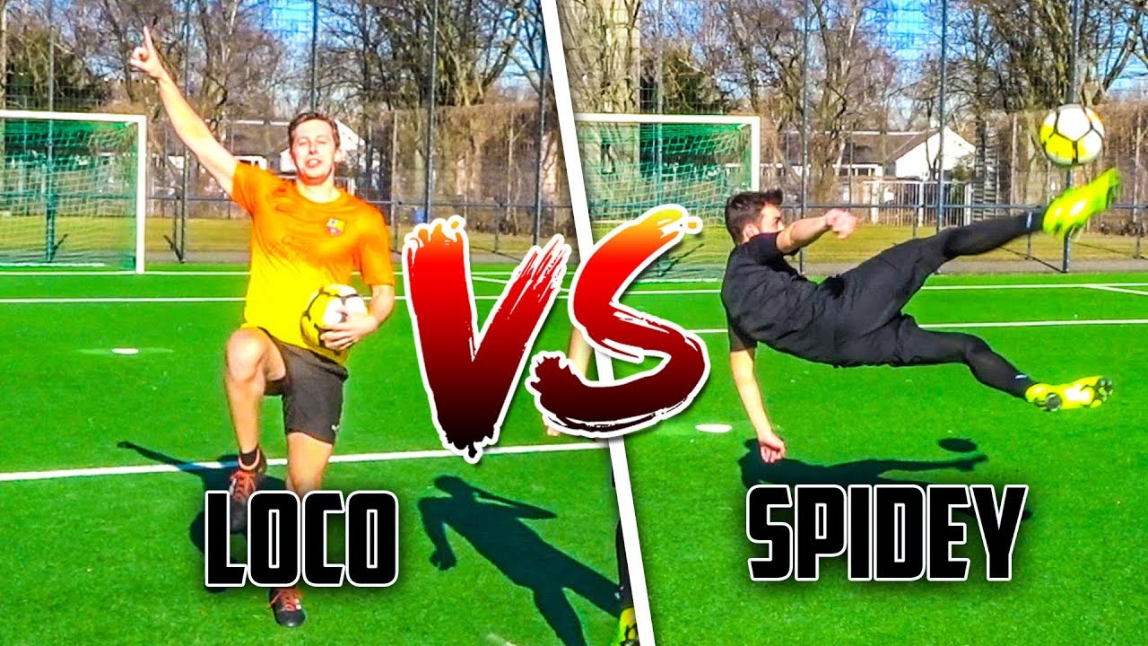 LOCO VS SPIDEY: 1 GEGEN 1 FUßBALL CHALLENGE (REMATCH) | LOCOFLOKI - YouTube