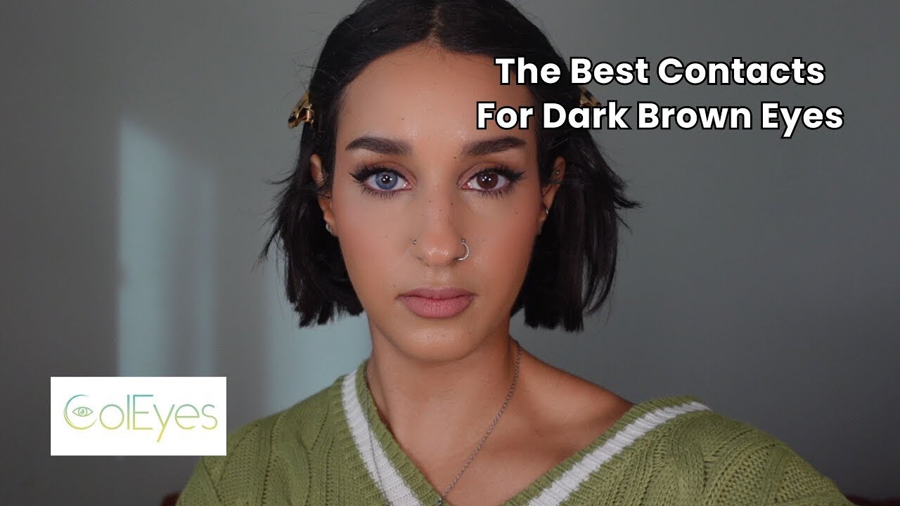 Trying Out Blue Contact Lenses On Very Dark Brown Eyes | Coleyes - YouTube