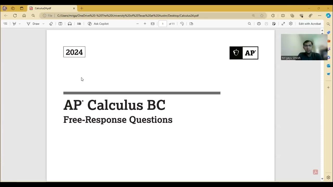 AP Calculus BC 2024 FRQ Solutions Attempt - YouTube