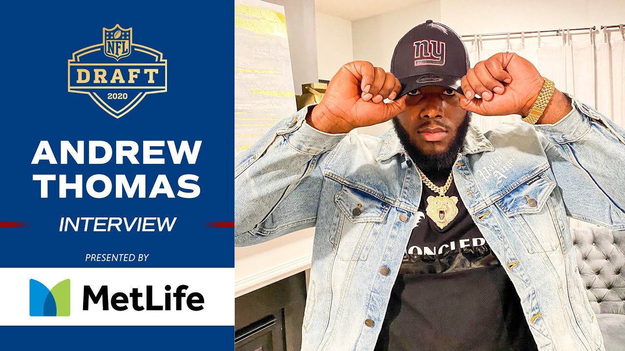 Andrew Thomas' FIRST Interview as a Giant! | Giants Draft Andrew Thomas ...