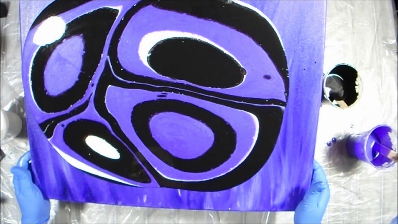 Metallic Purple Puddle Pour (351) Acrylic Pouring Art - YouTube