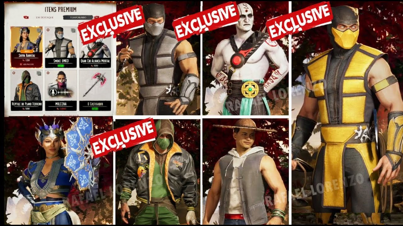Mortal Kombat 1 Premium shop items Store Exclusives Skins UMK3 Scorpion ...