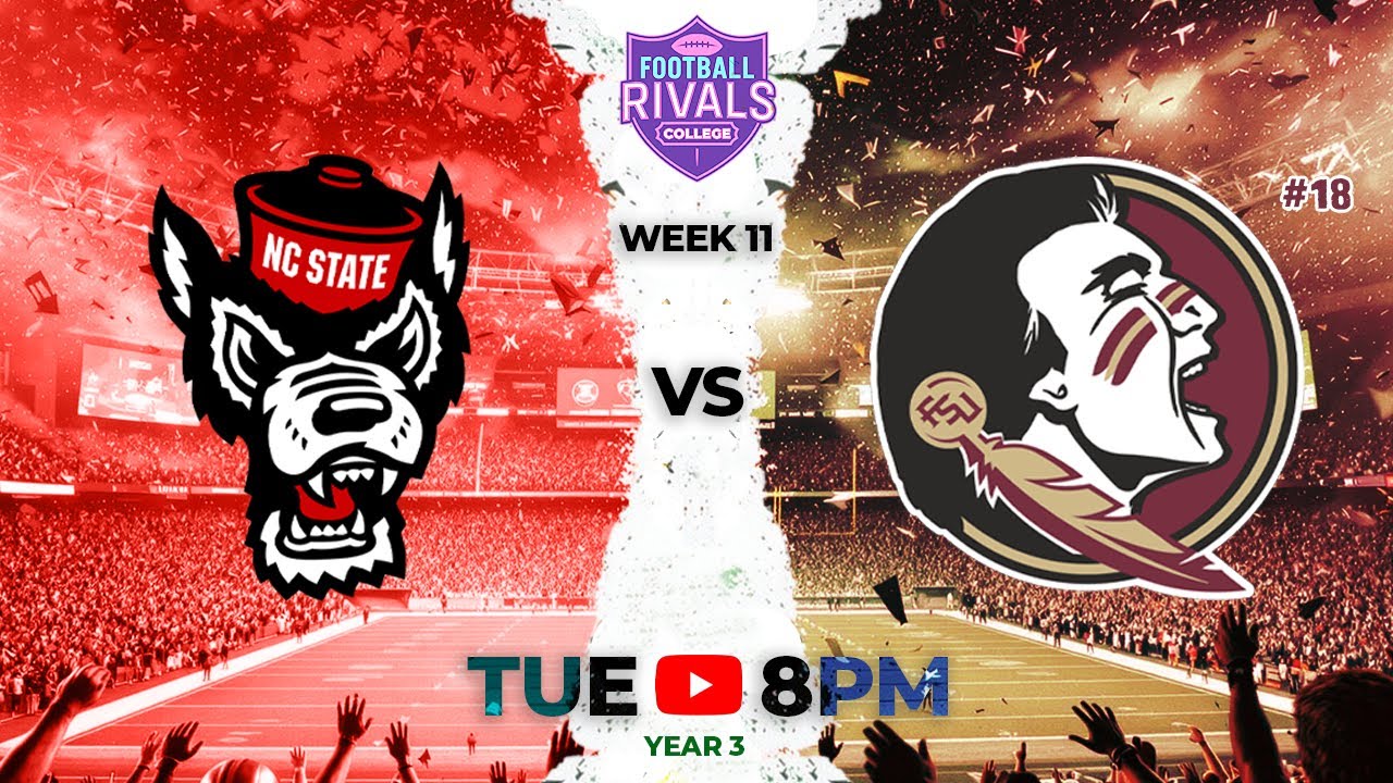 NC STATE AT #18 FLORIDA STATE WEEK 11 : FOOTBALL RIVALS COLLEGE LEAGUE ...