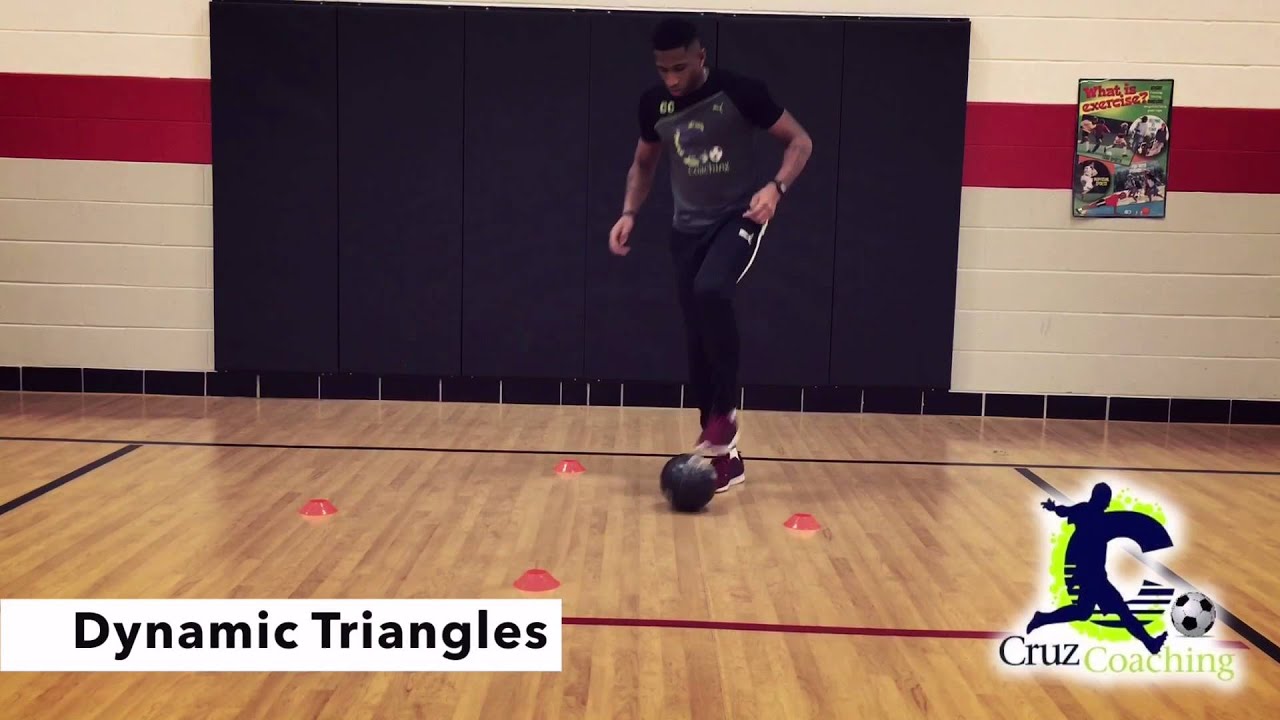 Soccer Footwork - Dynamic Triangles -4 Cone Drill- Plus Pattern - YouTube