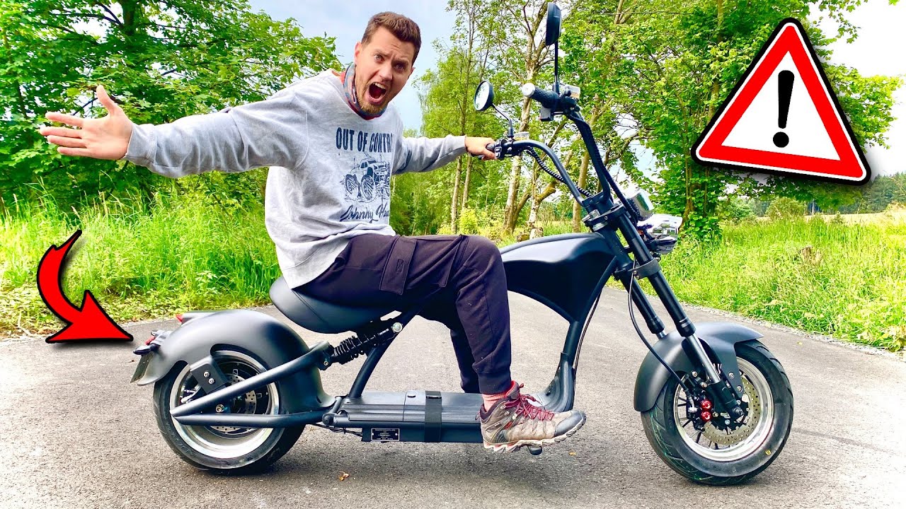 Dieser ELEKTRO CHOPPER fährt OHNE TUNING locker über 60 Km/h! ( mit ...