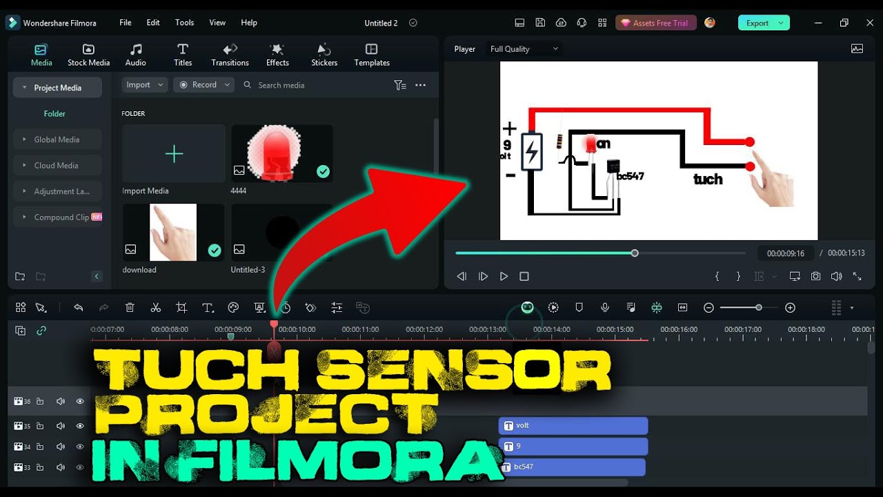 How To Make Tuch Sensor Control Circuit Diagram In Filmora13 Youtube
