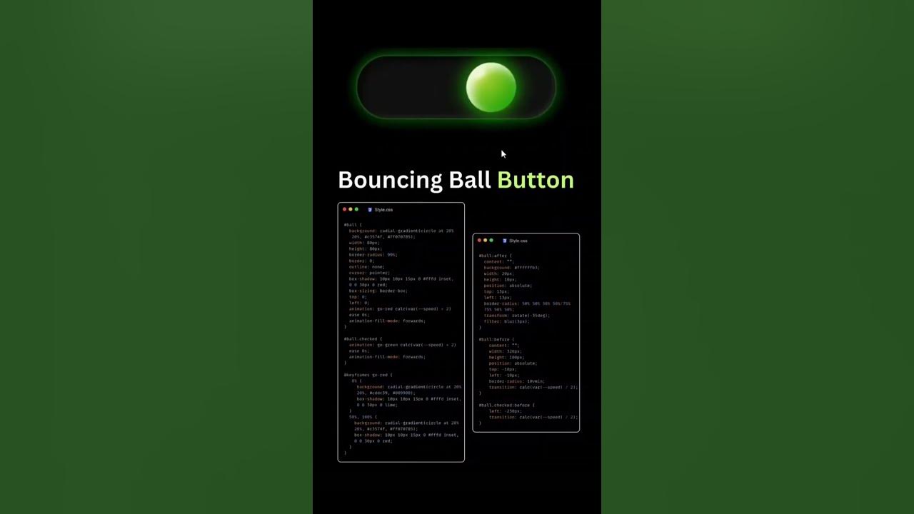 Bouncing Ball Button Through Css 💻💻 Frontendprojects Webdevelopment Css Html Youtube