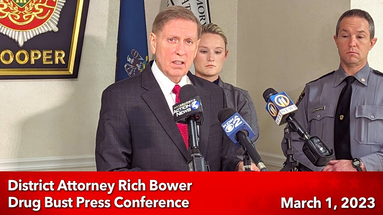 DA Rich Bower - Drug Bust Press Conference (March 3, 2023) - YouTube