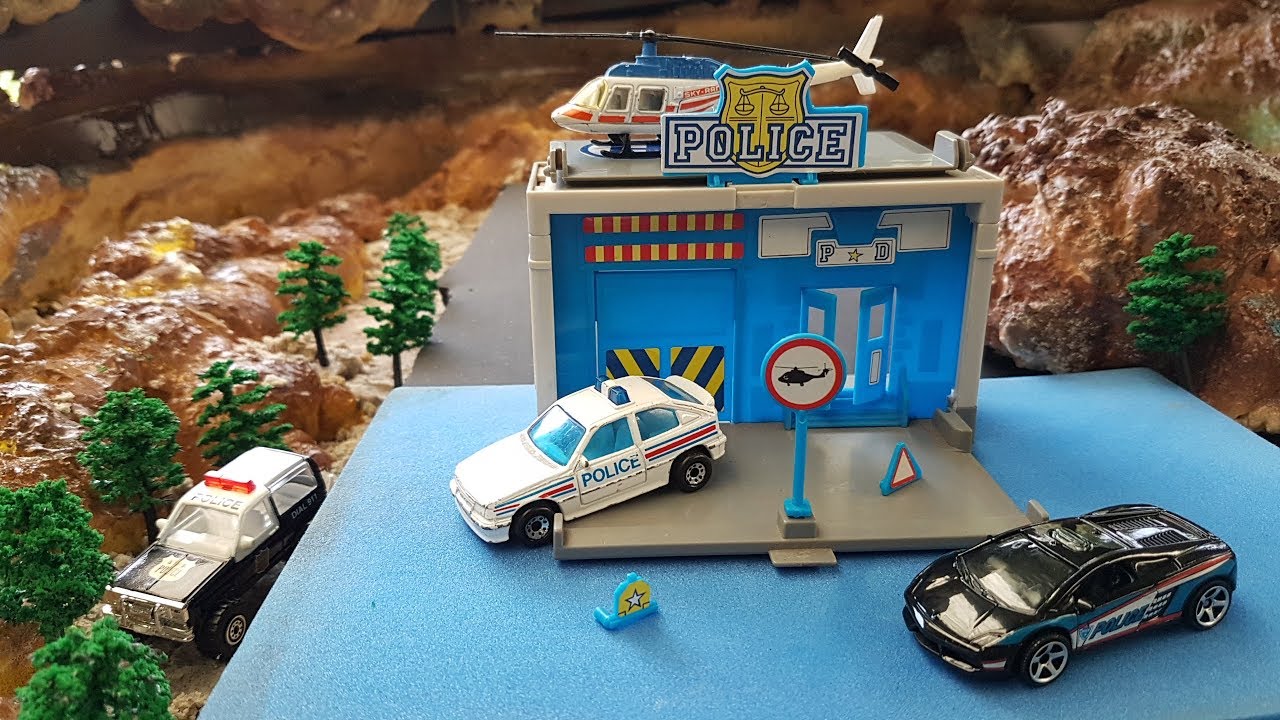 vintage Fold n go Matchbox Police station playset - YouTube