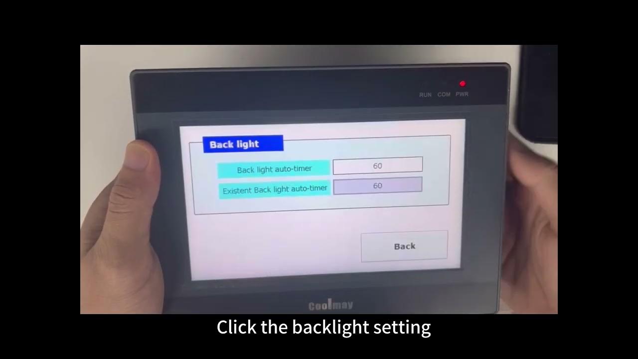 How to turn off the backlight of TK60 HMI - YouTube