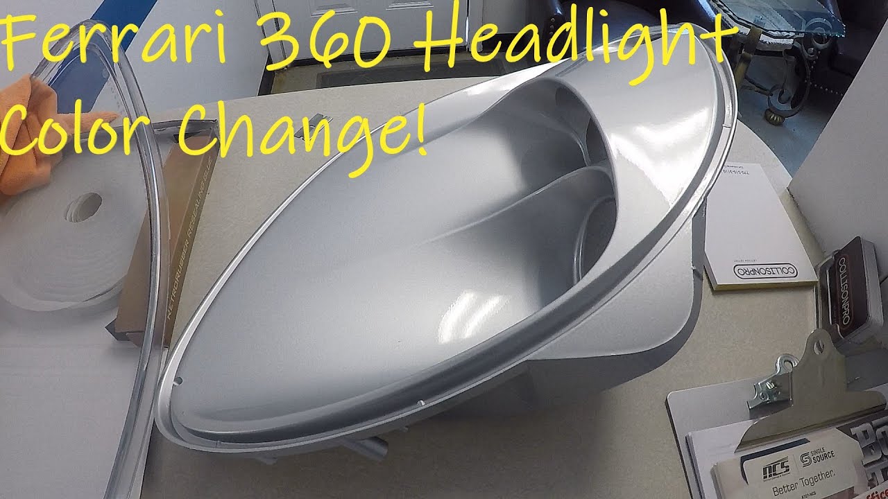 Ferrari 360 Headlight Color Change - YouTube