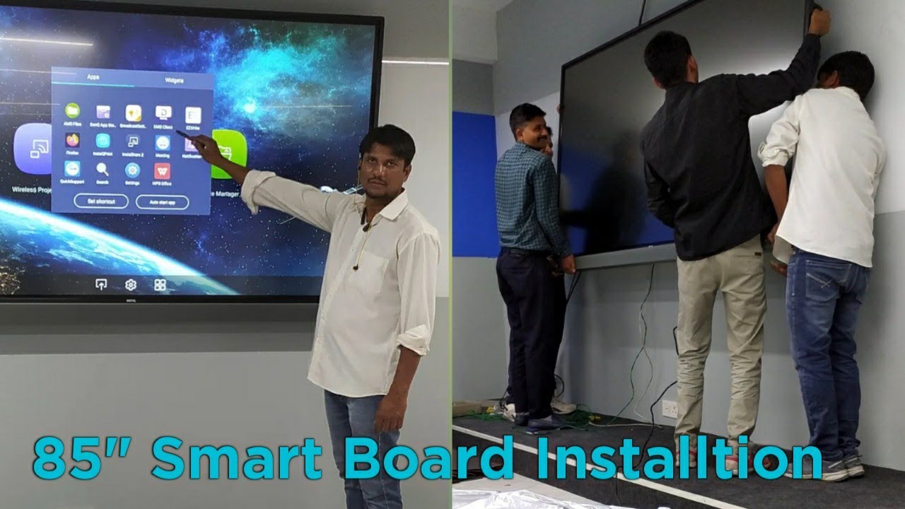 BenQ 85 Inch interective board setup in classroom 📺 - YouTube