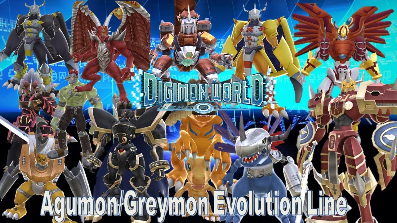 Digimon World Next Order : Agumon/Greymon Evolution Line. # ...