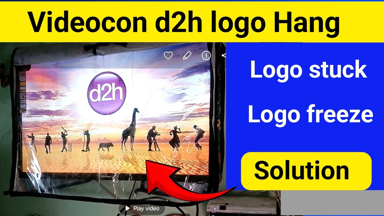 Videocon d2h logo hang | d2h ka logo kaise hataye | d2h screen freeze ...