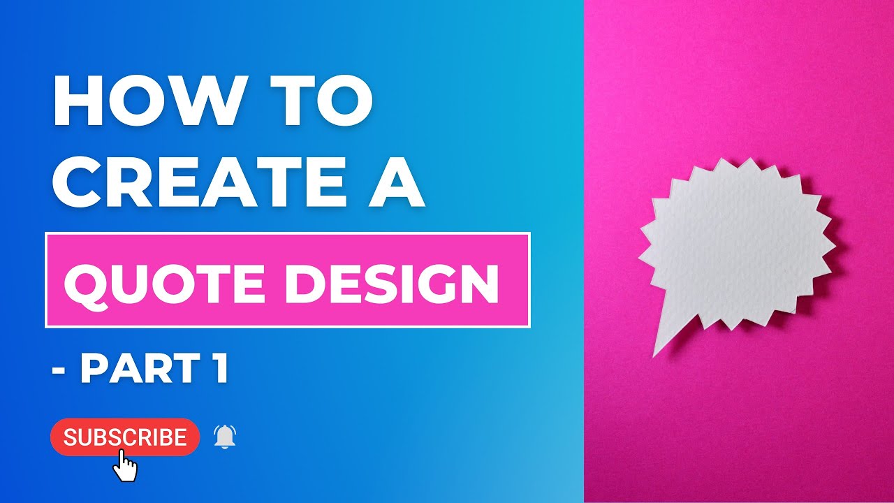 Simple Quote Design on CANVA - Part 1 - YouTube