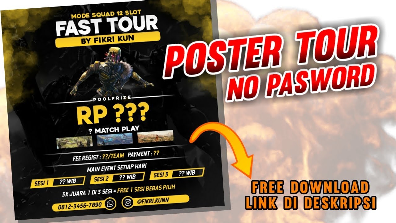 CARA MEMBUAT POSTER TURNAMEN FREE FIRE - YouTube