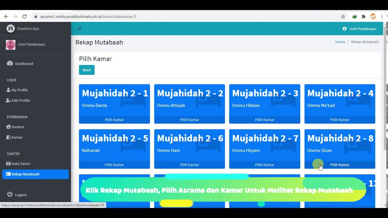 Tutorial Admin Mutabaah Yaumiyah Santri - YouTube
