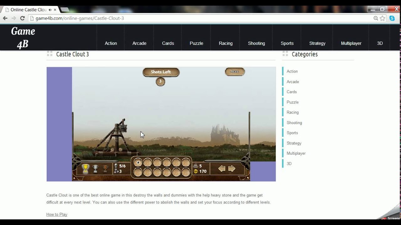 How to play castle clout 3 online game - YouTube