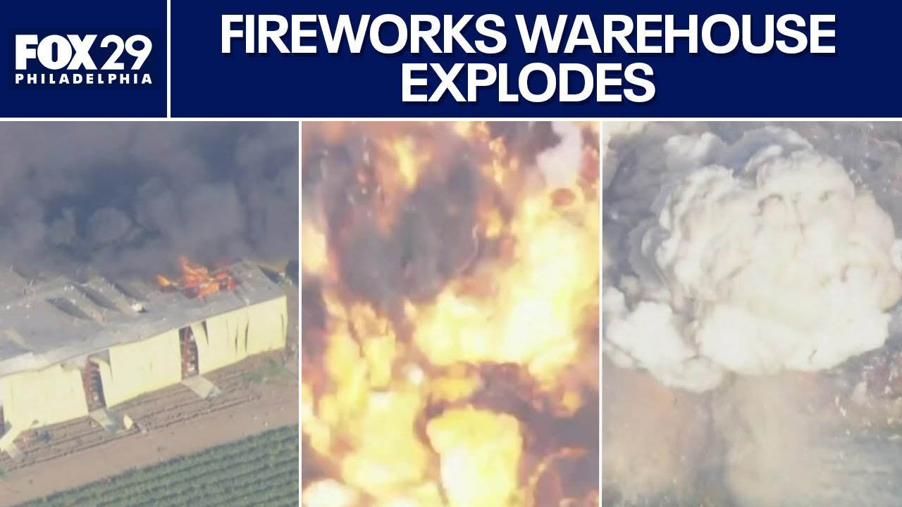 Fireworks warehouse explodes in California - YouTube