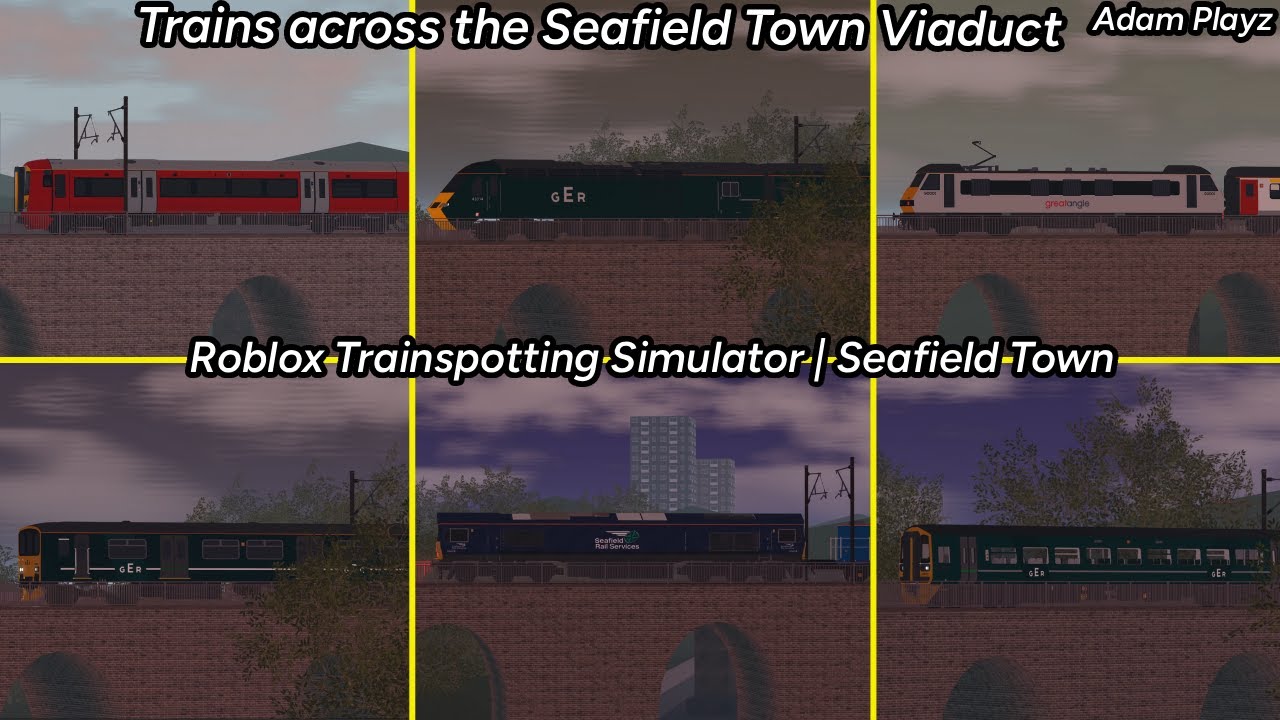 Trains across the Seafield Town Viaduct (Roblox Trainspotting Simulator ...