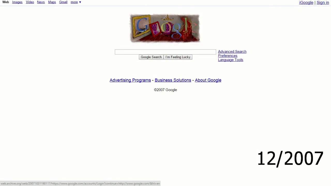 Google.com's Website Transformation Through The Years (1998 - 2015 ...