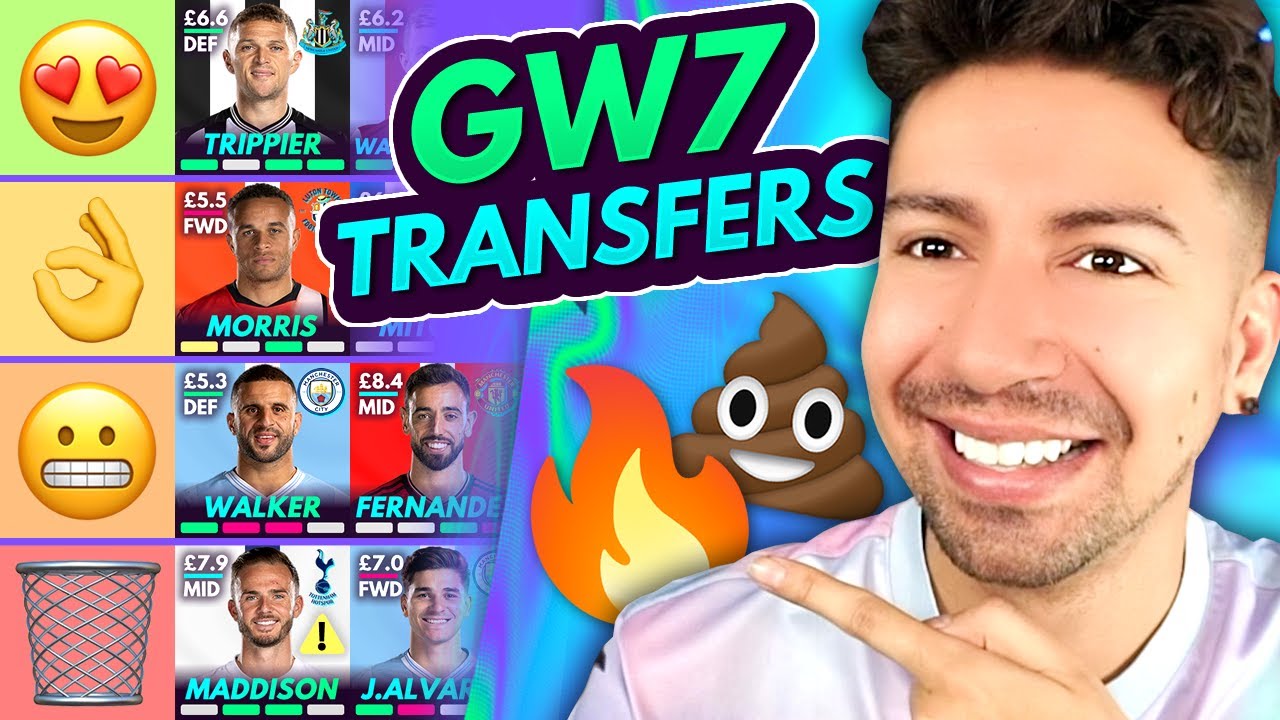 FPL GW7 BEST TRANSFERS! | Transfer Tier List for Gameweek 7 | Fantasy Premier League 2023/24 ...