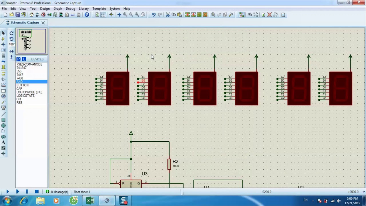 Mạch đồng hồ sử dụng IC7490, IC7447 - YouTube
