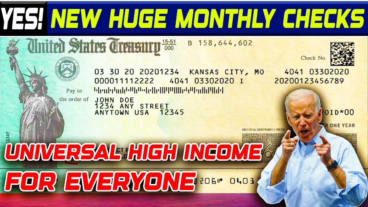 NEW MONTHLY CHECK - Universal High Income For Everyone - YouTube