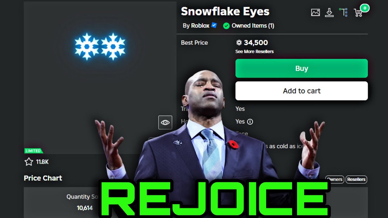 The Snowflake Eyes Went LIMITED! (ROBLOX WINTER SPOTLIGHT EVENT) - YouTube