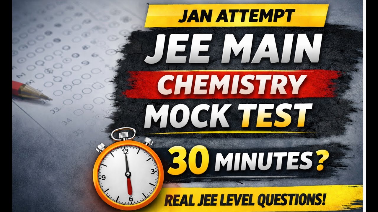 JEE Main Mock Test 1 | Real Exam Level Questions | Last Days Practice ...